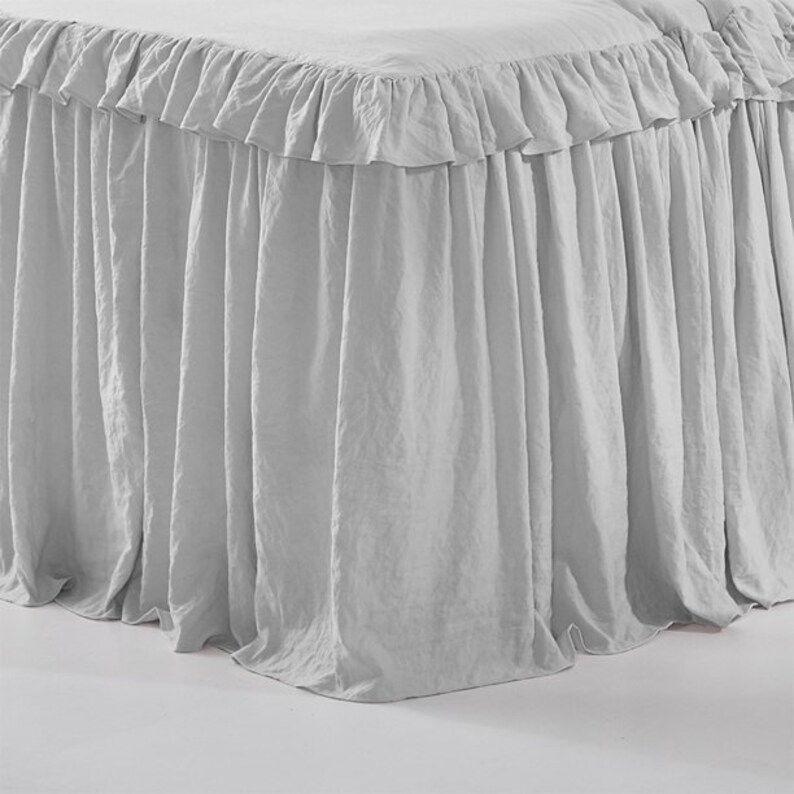 Dust Layered Ruffle Style Gathered Bedspread Set 100% Cotton - Etsy