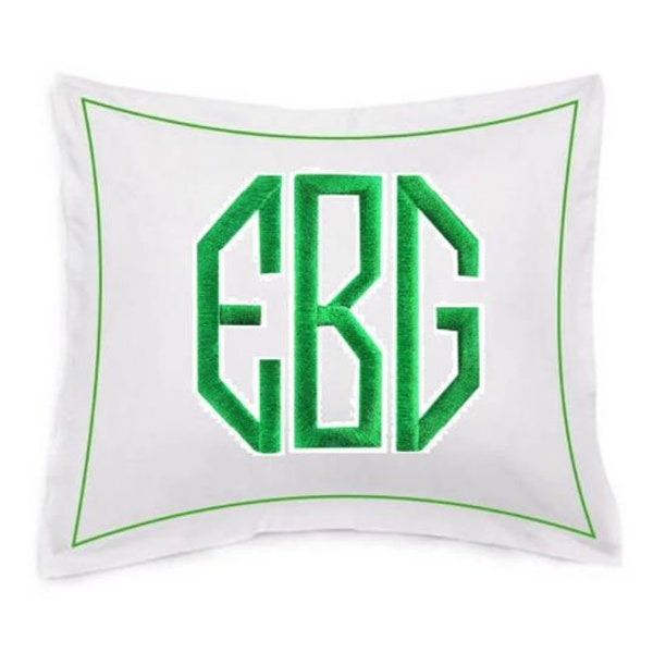 Monogram Pillow Sham - Etsy