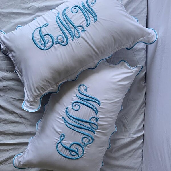 Monogram Pillow Sham - Etsy