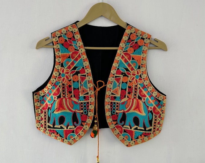 Embroidered Banjara Jacket: Indian Bohemian Waistcoat (XS) - Etsy