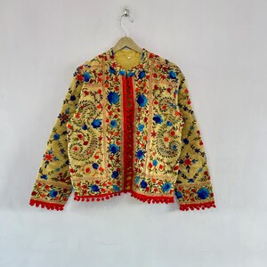 Indian Traditional Phulkari Embroidered Jacket Coat for Women - Etsy