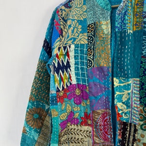 Vintage Patchwork Silk Kantha Handmade Jacket - Etsy