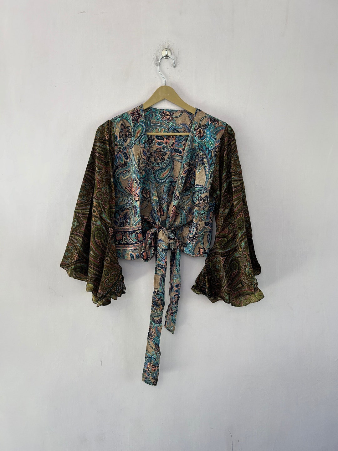 Beautiful Women Silk Top for Summer , Wrap Top , Crop Top for Women - Etsy