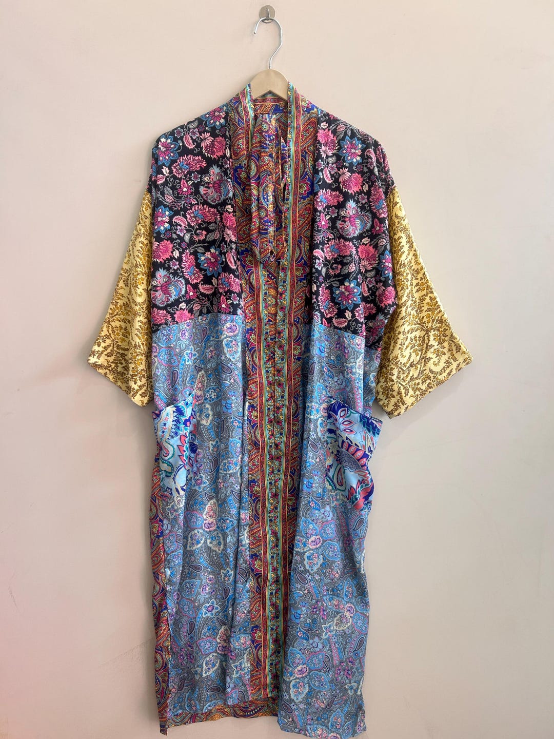 Lounge Wear Patchwork Robe for Women - Etsy