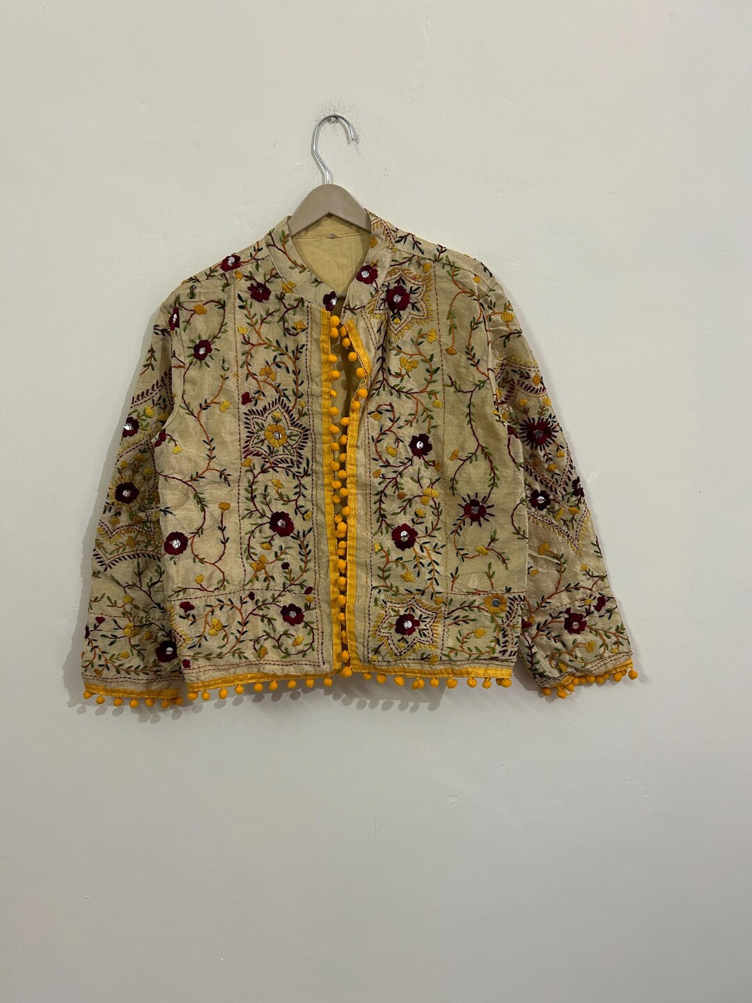 Traditional Phulkari Handmade Embroidered Jacket for Women - Etsy