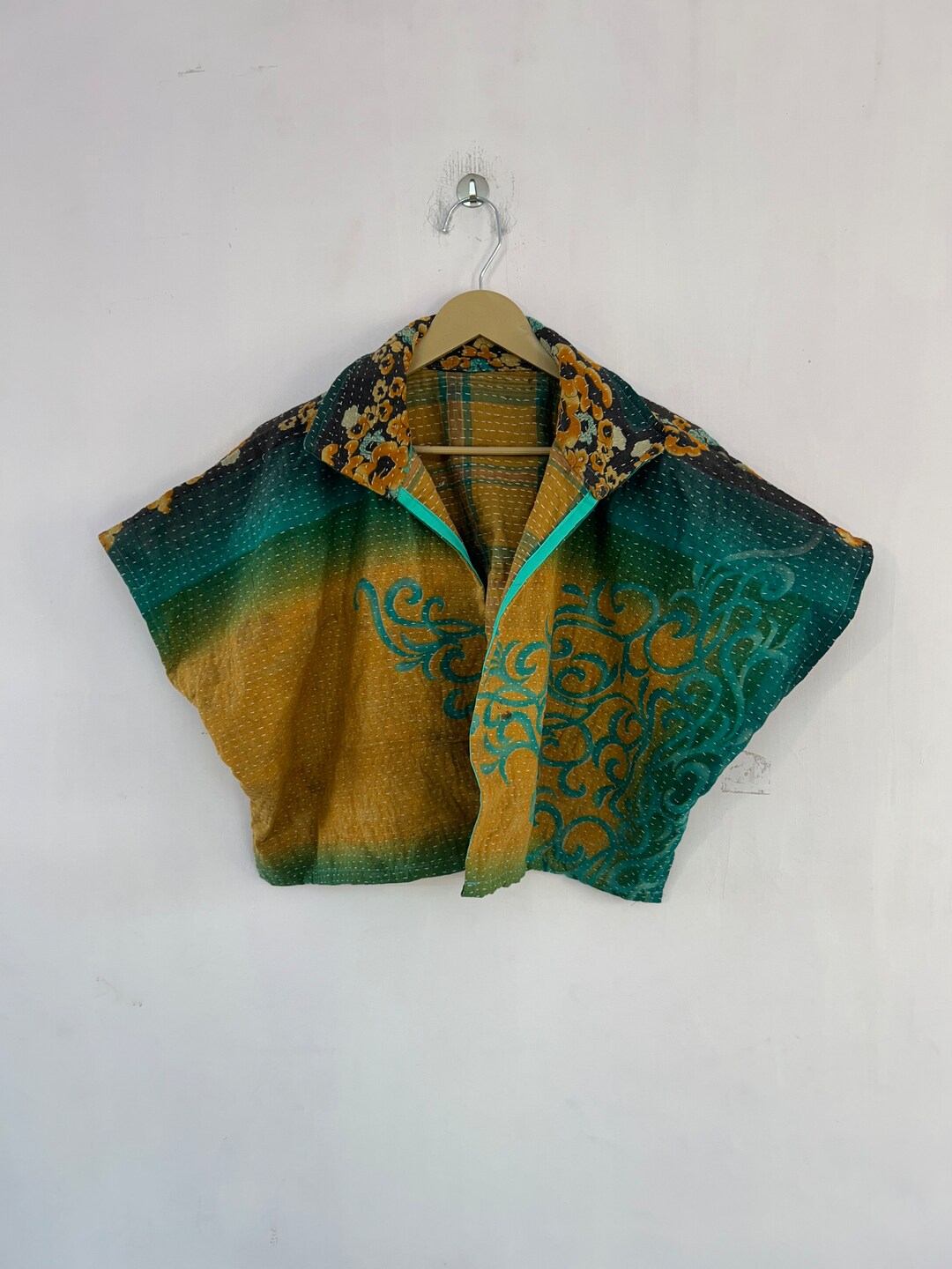 Handmade Kantha Short Length Women Jacket , Vintage Jacket , Open ...