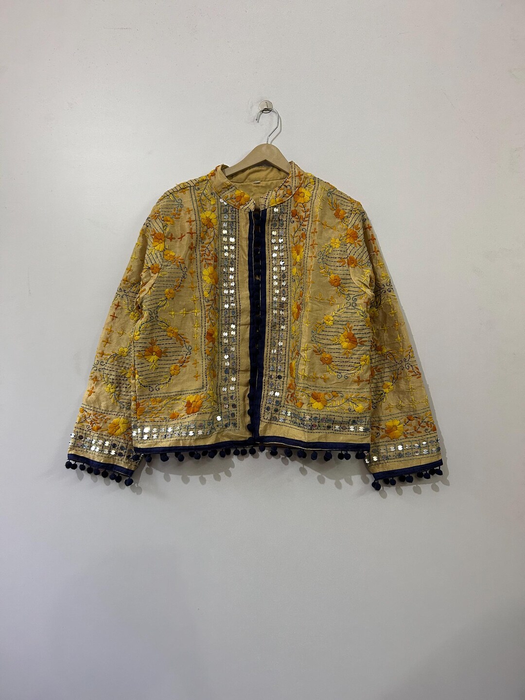 Indian Traditional Phulkari Embroidered Jacket Coat for Women - Etsy