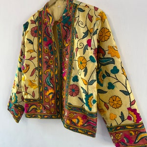Indian Handmade Phulkari Embroidered Jacket Coat for Women - Etsy