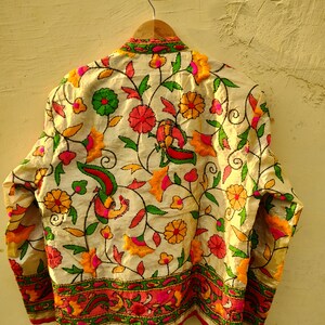 Indian Handmade Phulkari Embroidered Jacket Coat for Women - Etsy