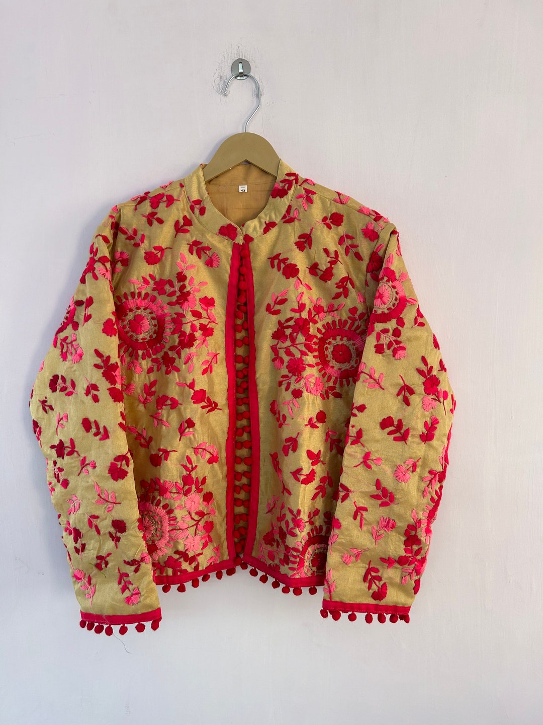 Traditional Phulkari Handmade Embroidered Jacket for Women - Etsy