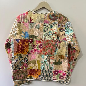 Bohemian Quilted Patchwork Jacket for Women, Reversible Cotton Jacket ...