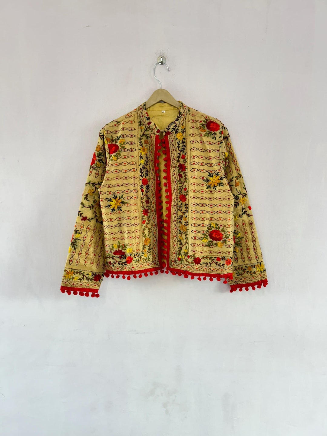 Traditional Phulkari Handmade Embroidered Jacket for Women - Etsy