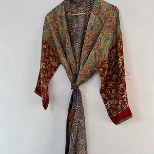 Woman Silk Kimono, Vintage Kimono Robe for Women, Boho Kimono Duster ...