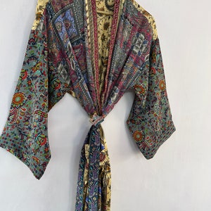 Woman Silk Kimono, Vintage Kimono Robe for Women, Boho Kimono Duster ...