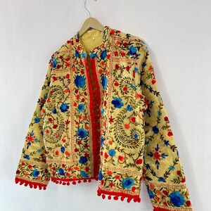 Indian Traditional Phulkari Embroidered Jacket Coat for Women - Etsy