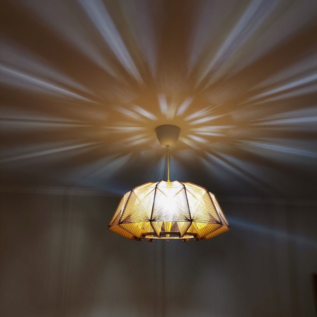 Abat Jour Alpha, Scandinavian Lamp, Modern Pendant Light, Wooden ...