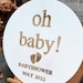 Baby Shower Acrylic Sign / OH BABY / Round Acrylic Baby Shower Sign ...