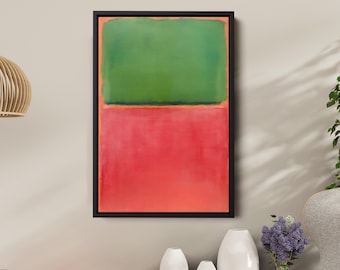 Framed Mark Rothko Green Canvas Print, Ready to Hang, Modern Wall Art ...