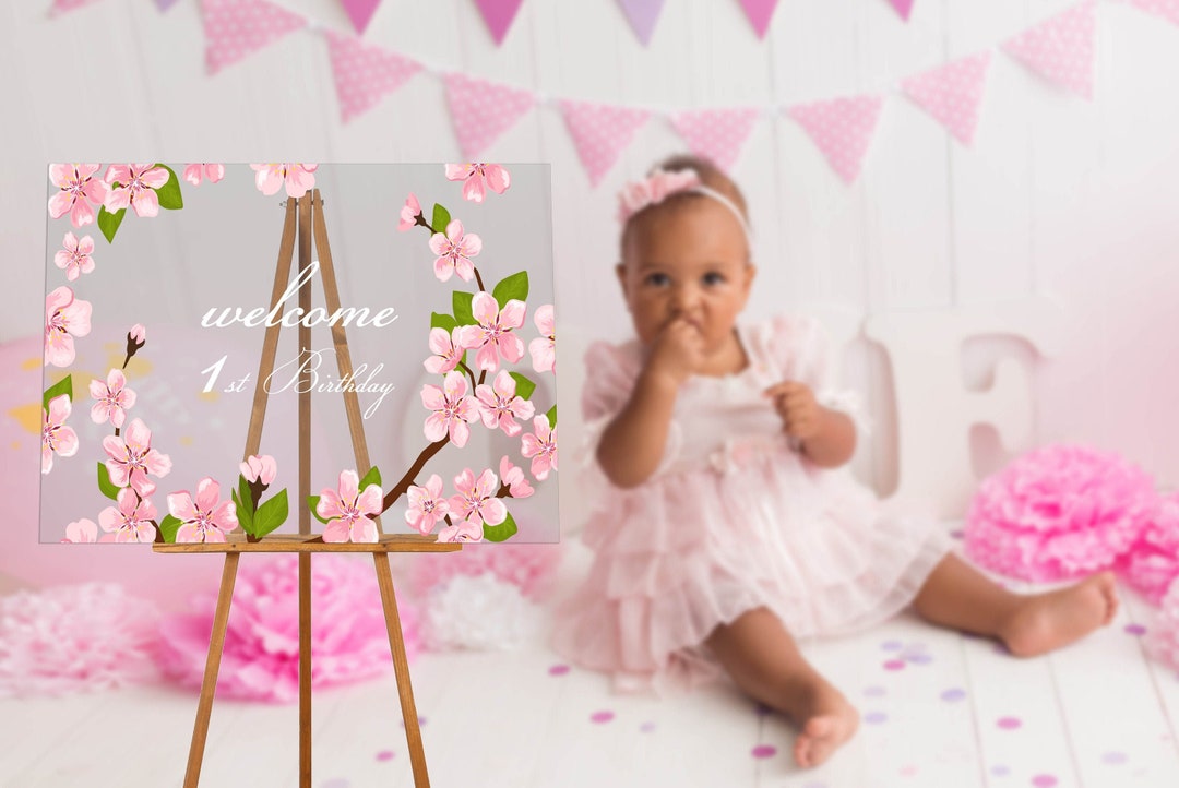 Personalized 1st Birthday Welcome Sign | Acrylic Party Decor - Etsy