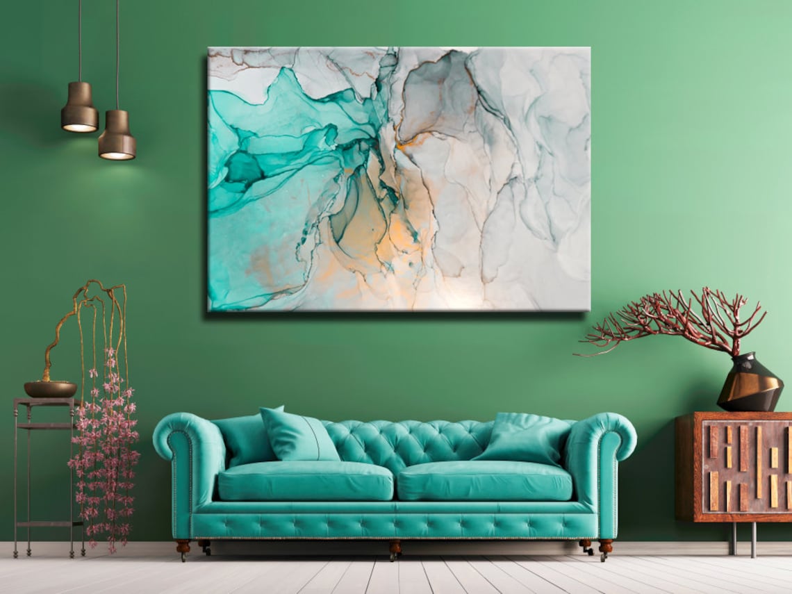 Large Marble Art Marble Canvas Print Beautiful Abstract Art - Etsy