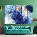 Shades of Blue Abstract Art Dynamic Clouds, Abstract Painting Print on ...