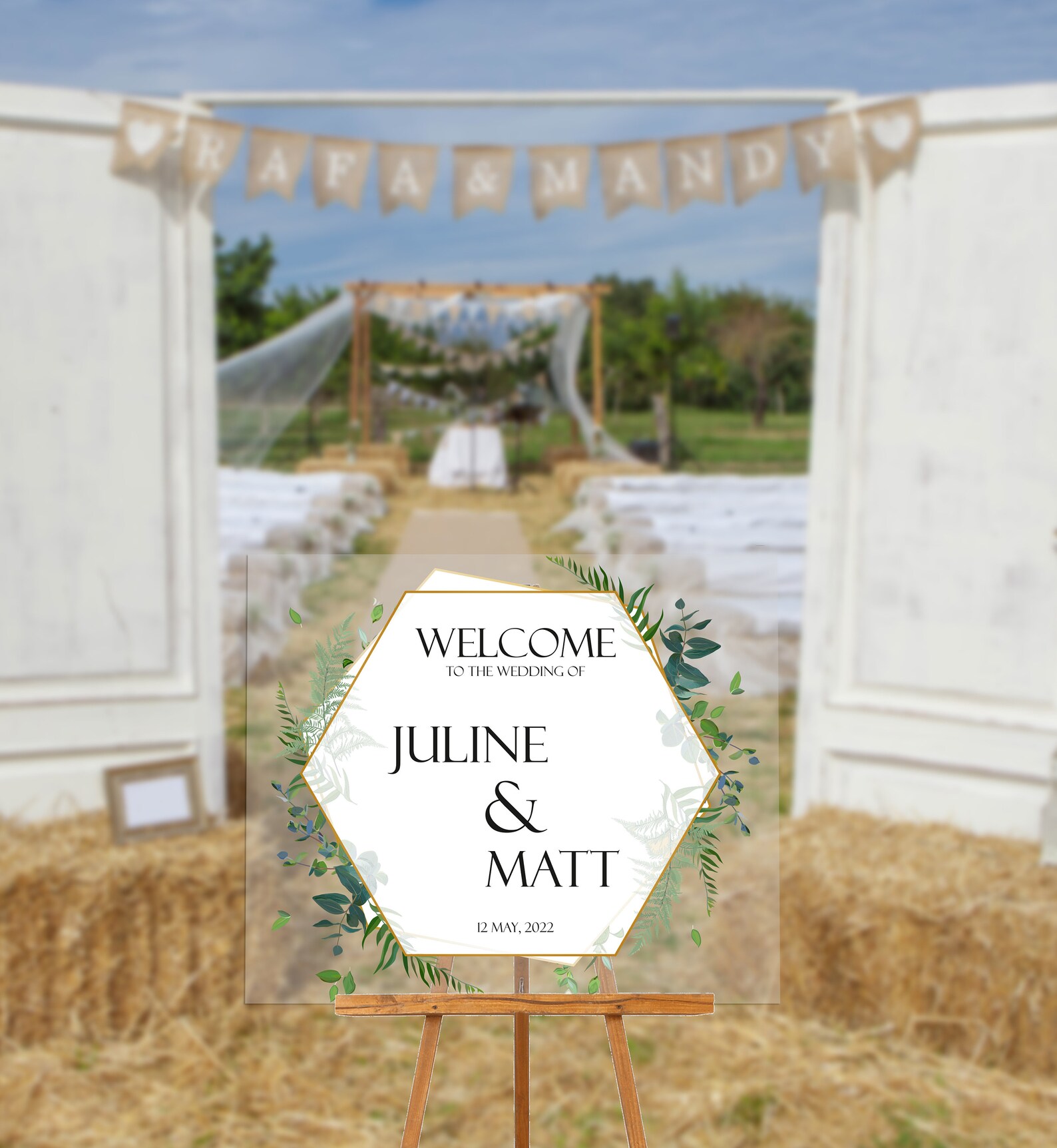 Clear Acrylic BOHO Welcome Sign Boho Wedding Welcome Sign - Etsy