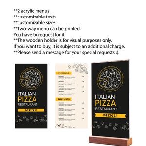 2 Acrylic Menu Acrylic Menu for Restaurants ACRYLIC LOGO DESIGNS ...