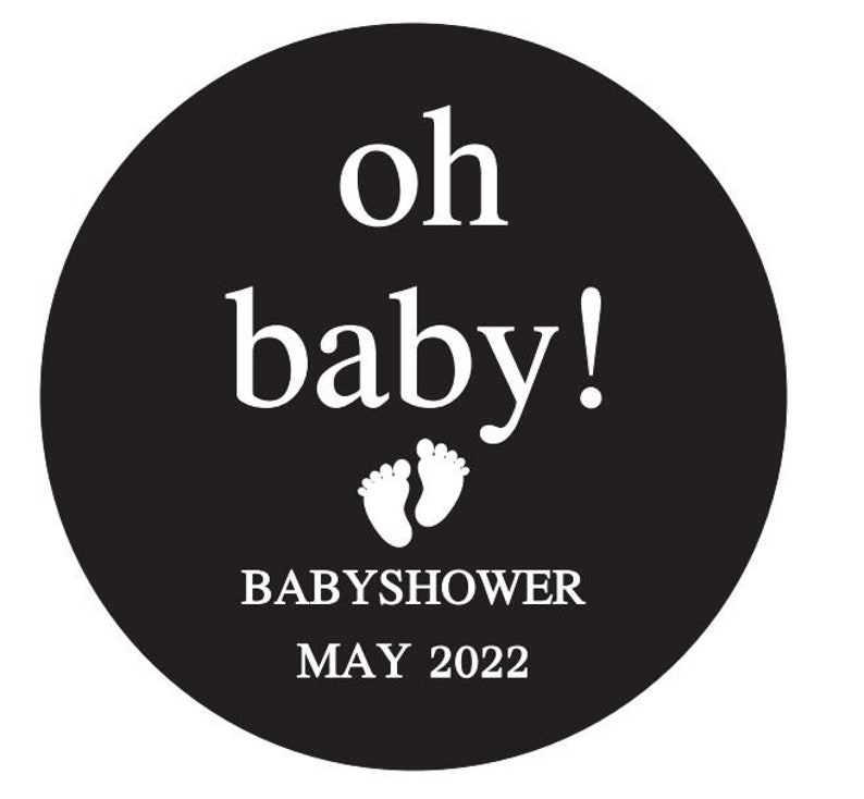 Baby Shower Acrylic Sign / OH BABY / Round Acrylic Baby Shower | Etsy