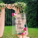 Tropical Flowers Acrylic Wedding Sign Clear Acrylic Wedding Sign Pink ...