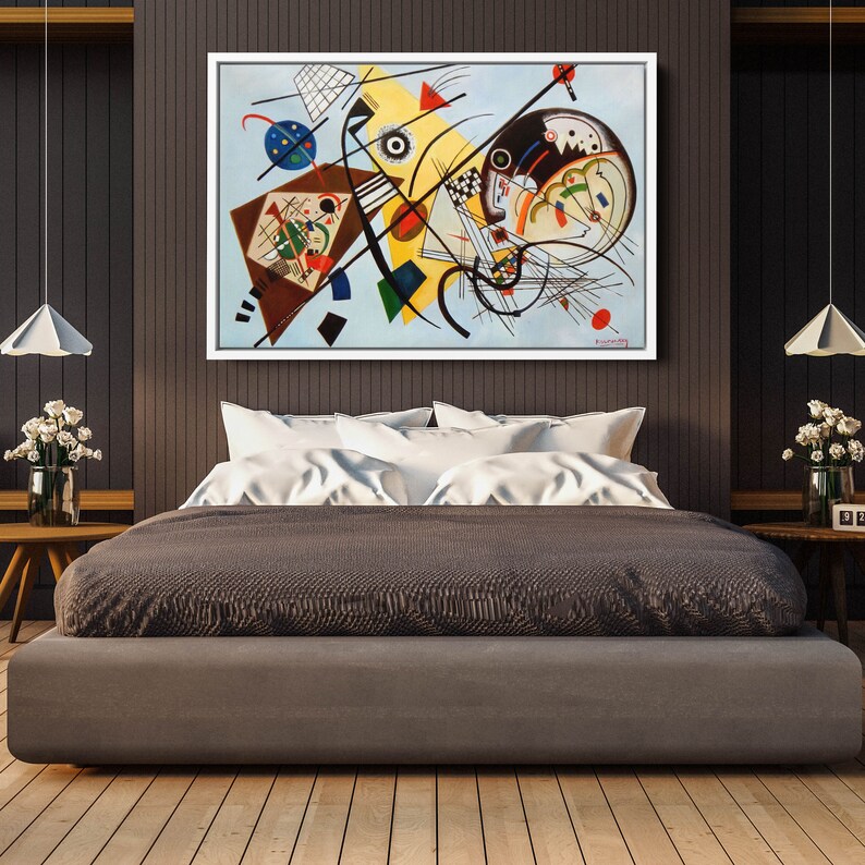 Kandinsky Transverse Line Canvas Print – Abstract Modern Art Decor - Etsy