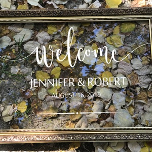 Victorian Framed Clear Acrylic Welcome Sign | Wedding Welcome Sign ...