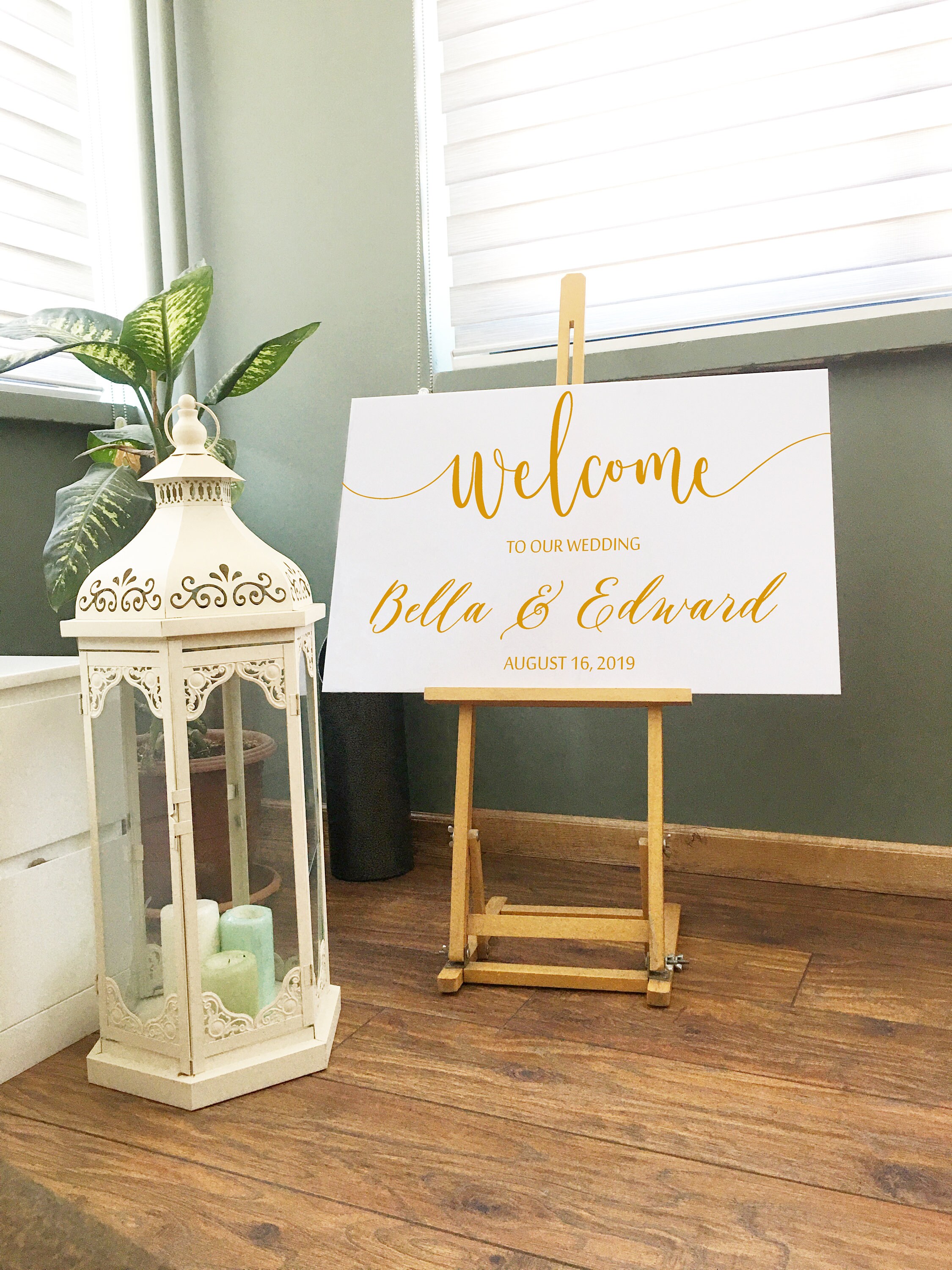 White Acrylic Wedding Sign Modern Wedding Decor Black Font - Etsy