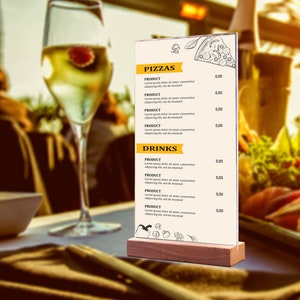 2 Acrylic Menu Acrylic Menu for Restaurants ACRYLIC LOGO DESIGNS ...