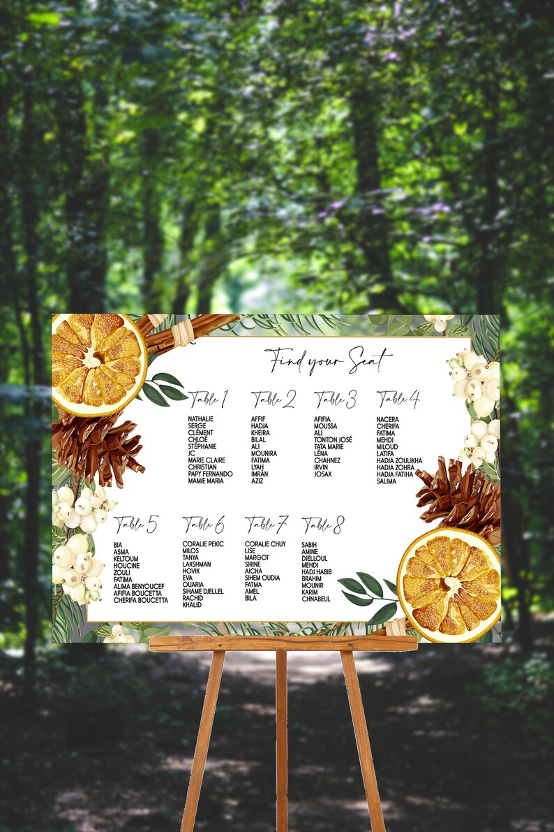 Custom Acrylic Wedding Seating Chart | Rustic Welcome Sign - Etsy
