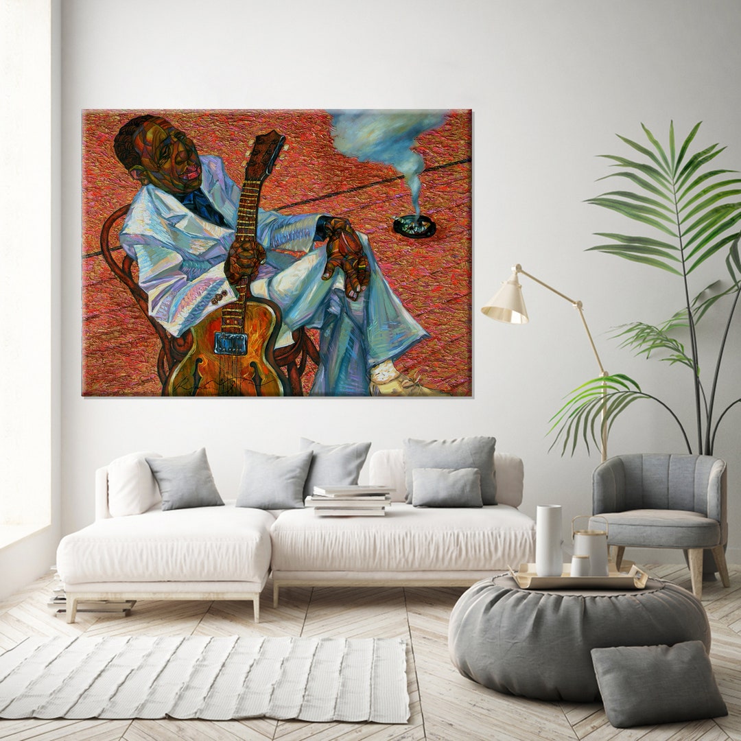 Abstract African Jazz Art, Afro Jazz Poster Print, Jazz Club Colorful ...
