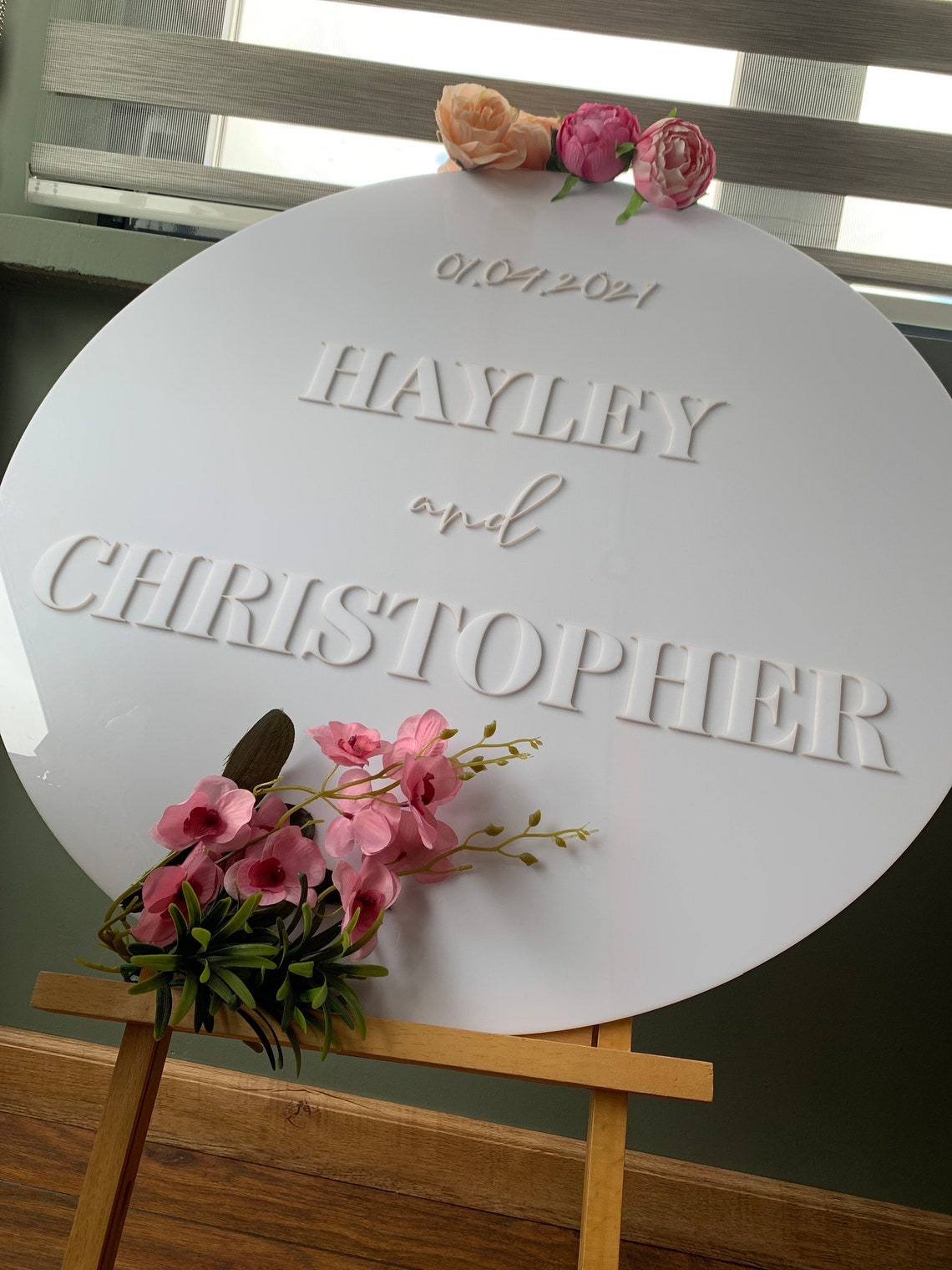 White Acrylic Bridal Sign Wedding Welcome Acrylic Custom Bride | Etsy ...