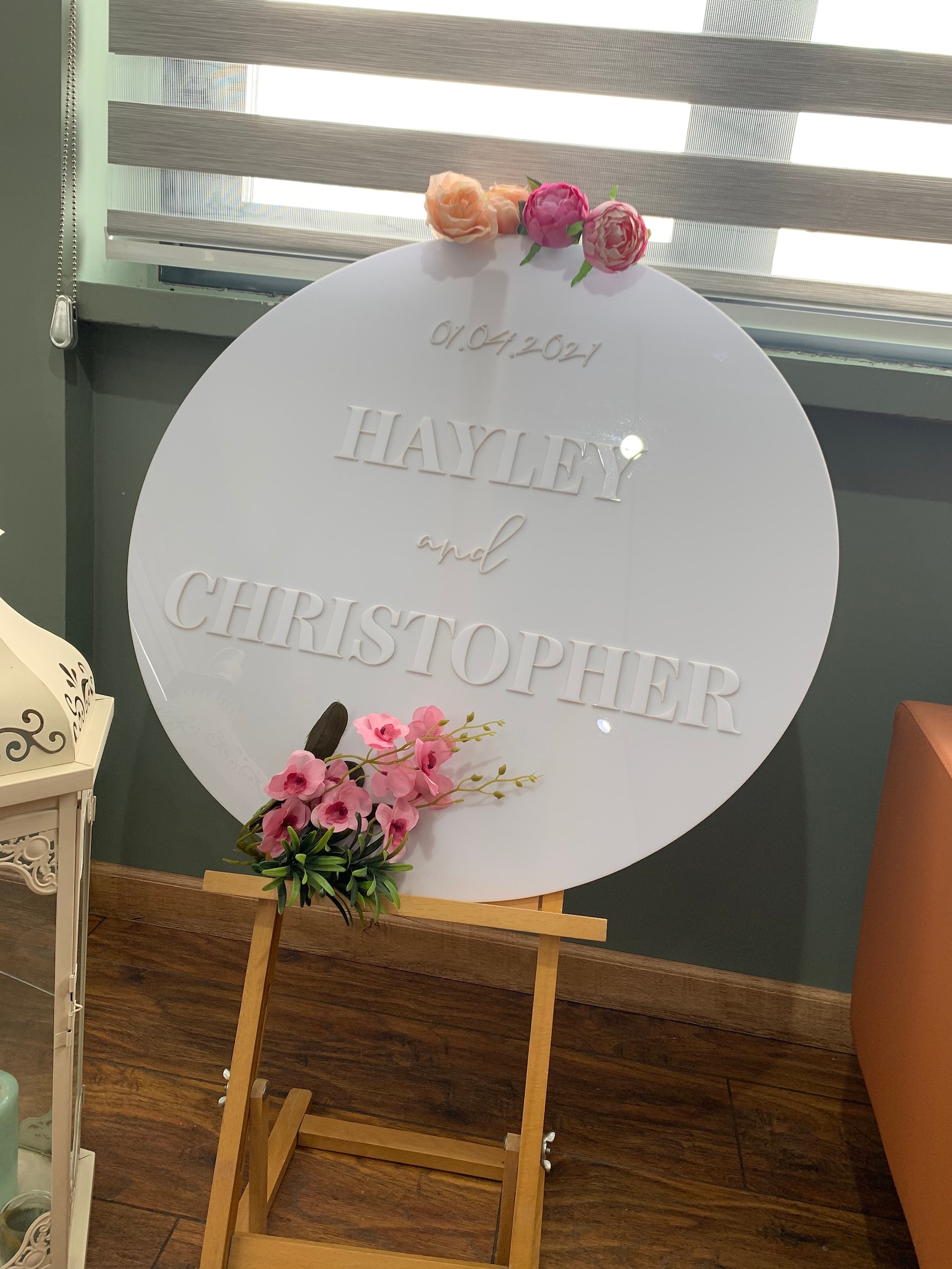 White Acrylic Bridal Sign Wedding Welcome Acrylic Custom Bride | Etsy ...