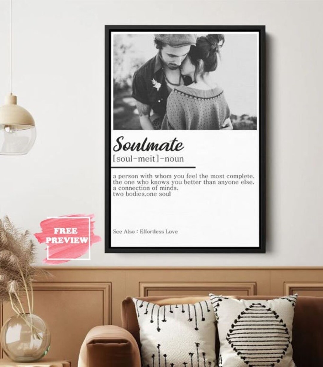 Customizable Beloved Canvas Wall Art Valentine's Day Gift Couple for ...