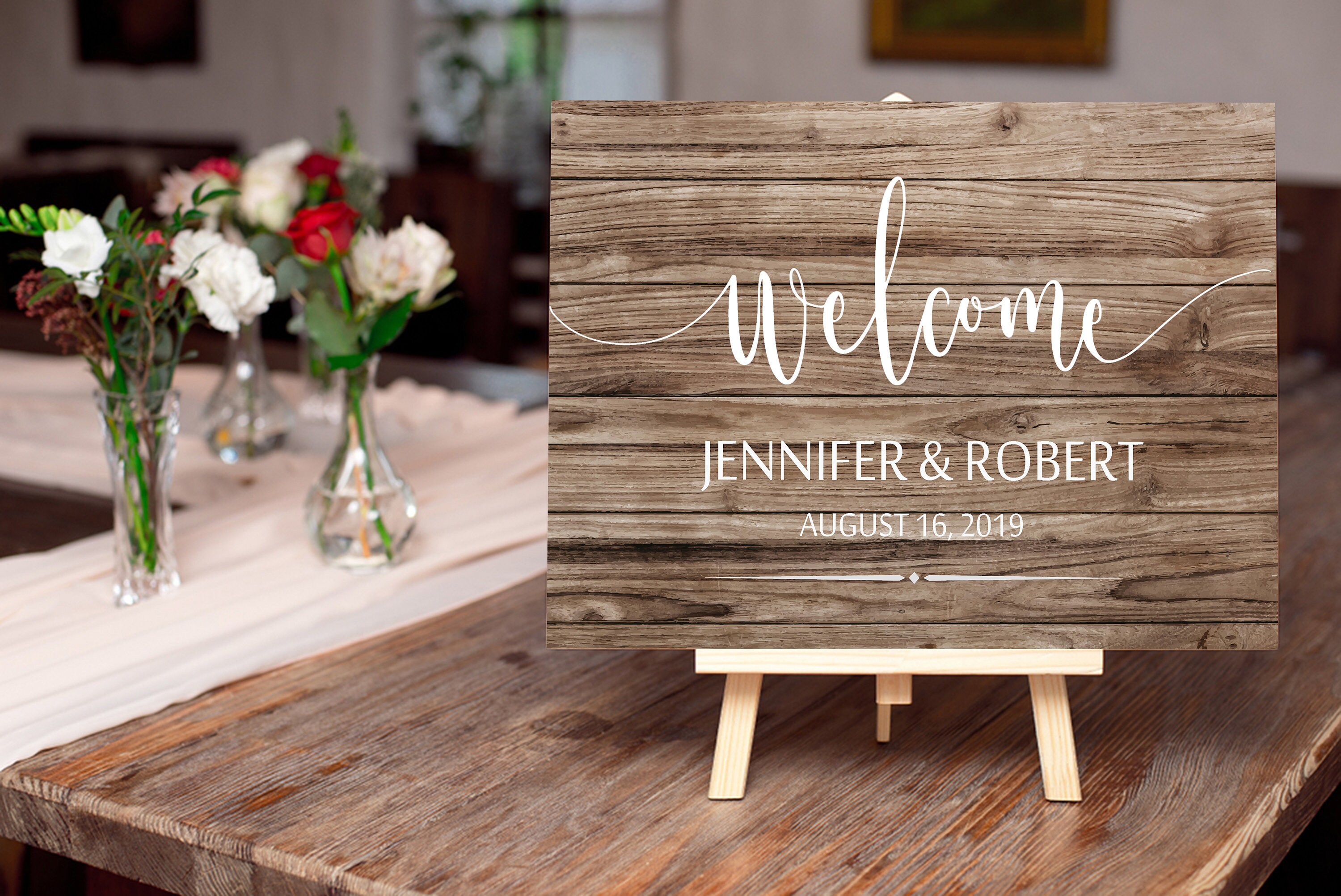 Rustic Wedding Welcome Sign Canvas Rustic Wedding Sign Welcome - Etsy