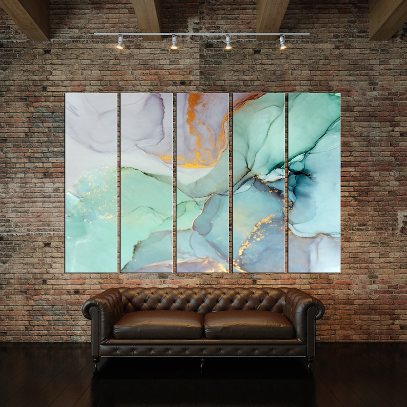 Set of 5 Abstract Art Decor Modern Wall Art Abstract | Etsy