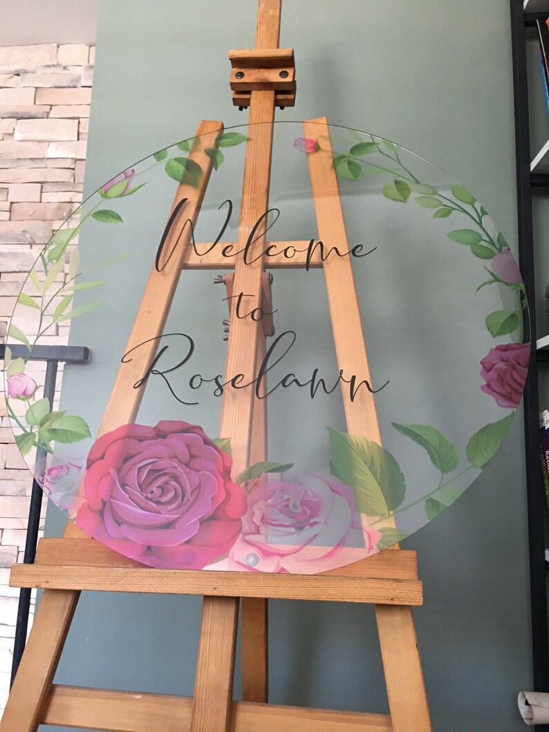 Pink Floral Wedding Welcome Sign Special Welcome Sign - Etsy