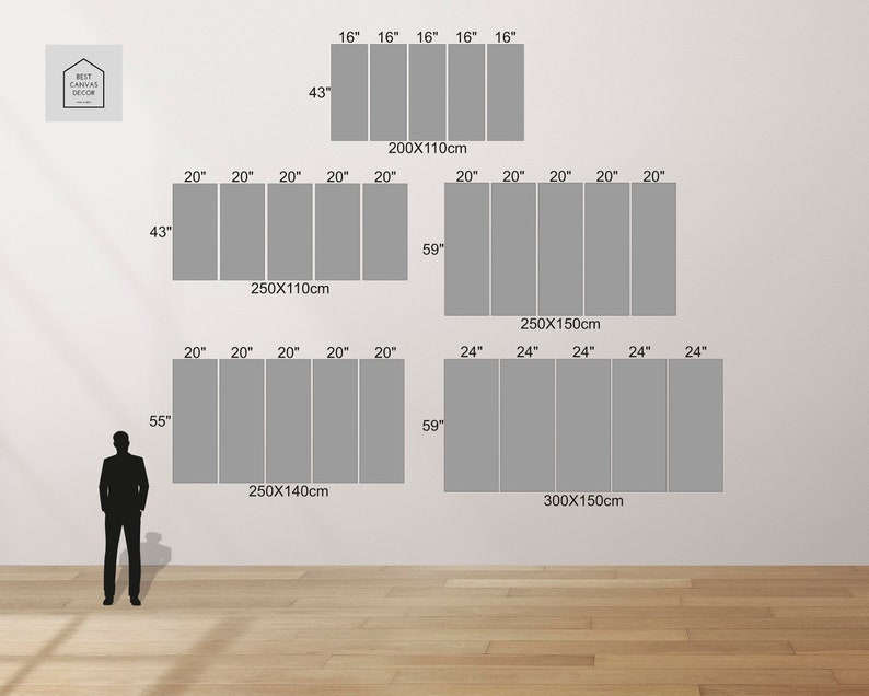 Set of 5 Abstract Art Decor Modern Wall Art Abstract - Etsy