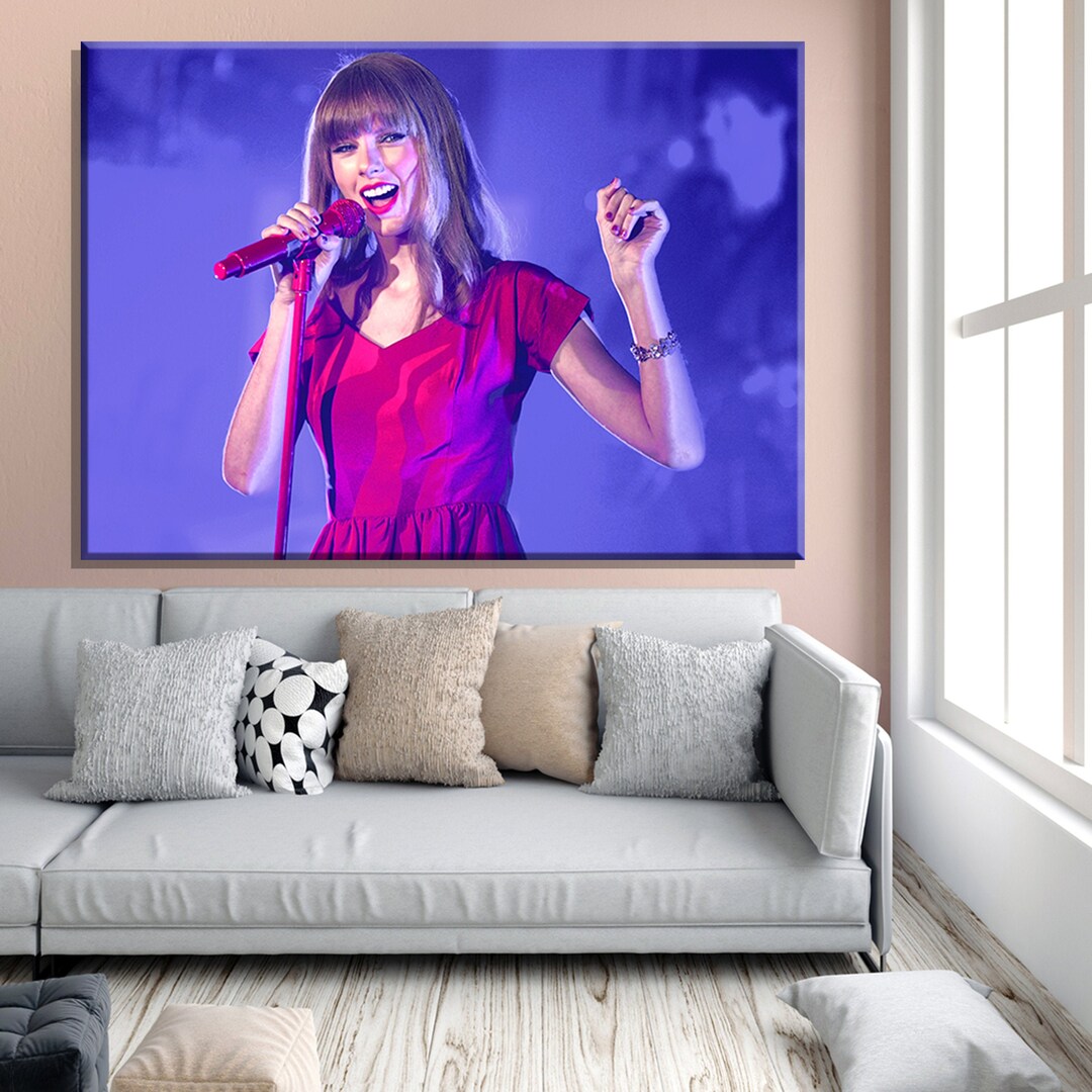 Taylor Swift Wall Decor/taylor Swift Printed Canvas/printed Canvas ...