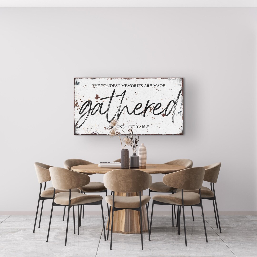 Fondest Memories Sign | Gathered Sign | Modern Farmhouse Wall Decor ...
