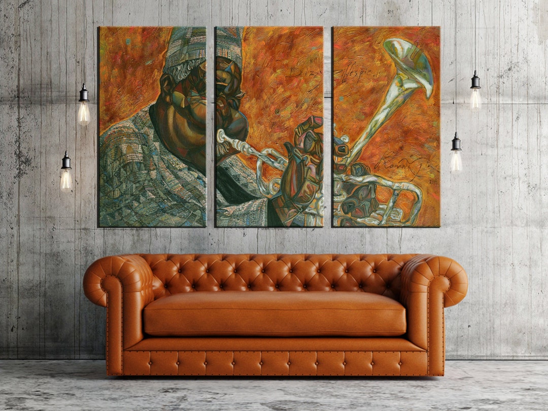 Abstract African Jazz Canvas Art Set: Colorful Home Wall Decor, Home ...