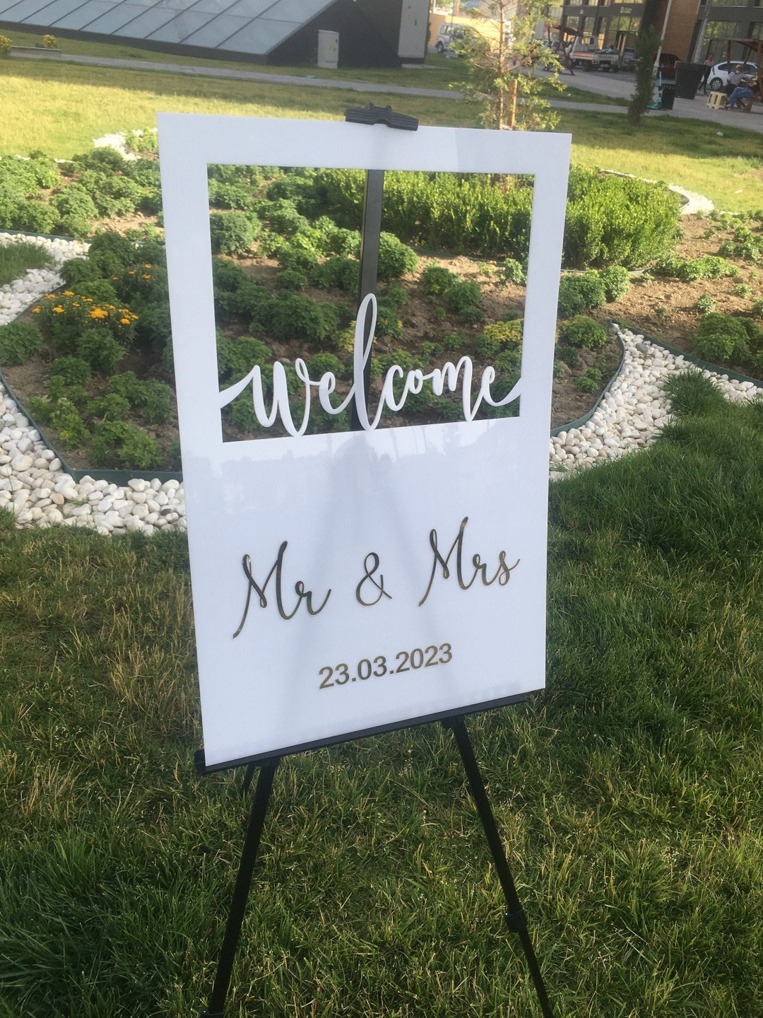 3d Lettering on Acrylic | Gold Embossed Wedding Sign | Wedding Welcome ...