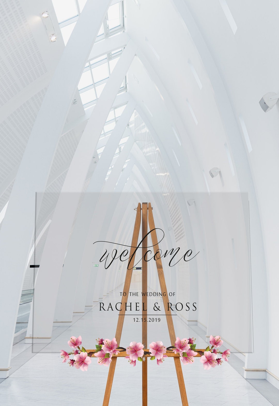 Modern Clear Acrylic Wedding Welcome Sign | Custom Event Decor - Etsy