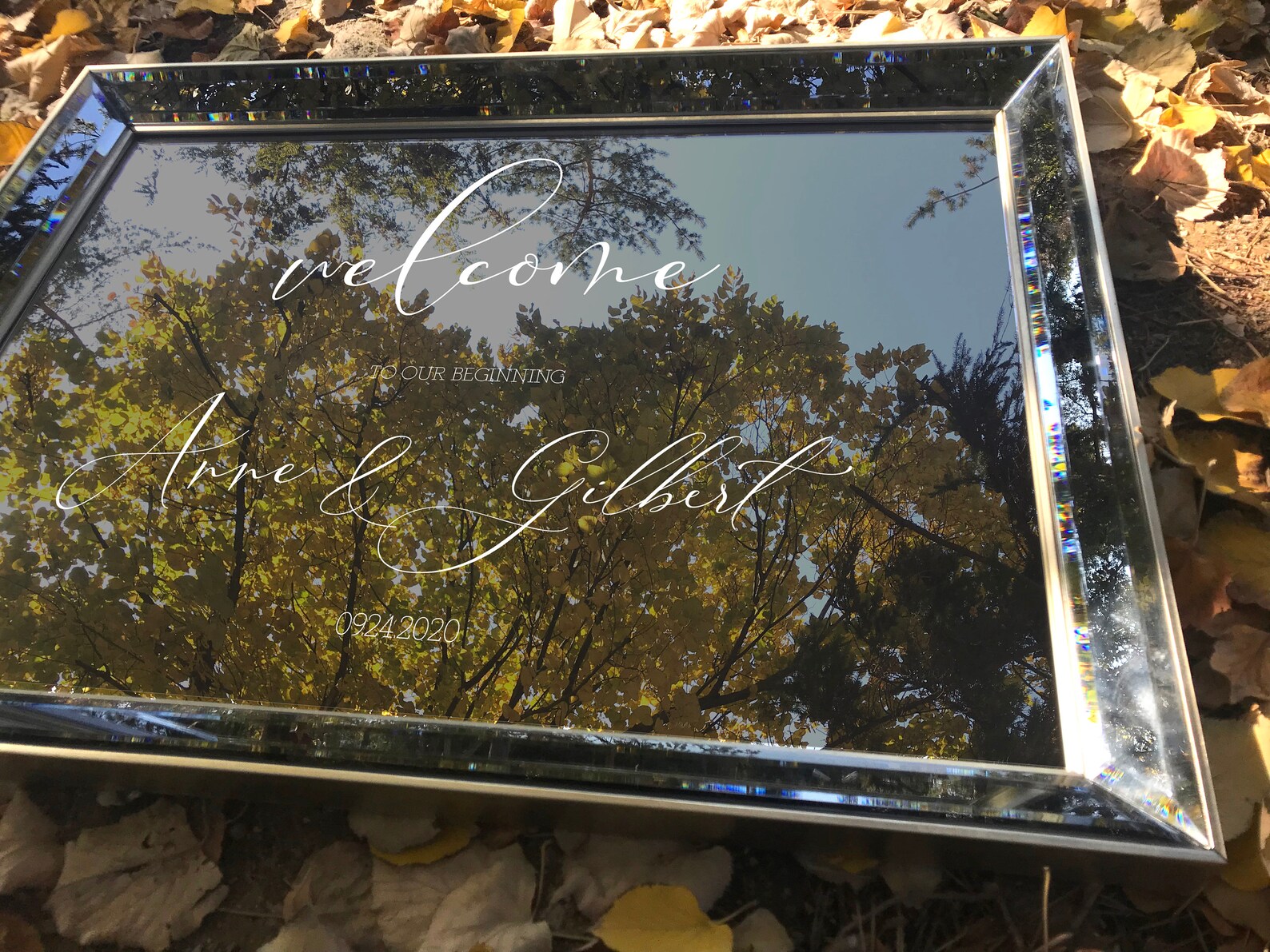 Mirrored Acrylic Welcome Wedding Sign Wedding Welcome Sign | Etsy