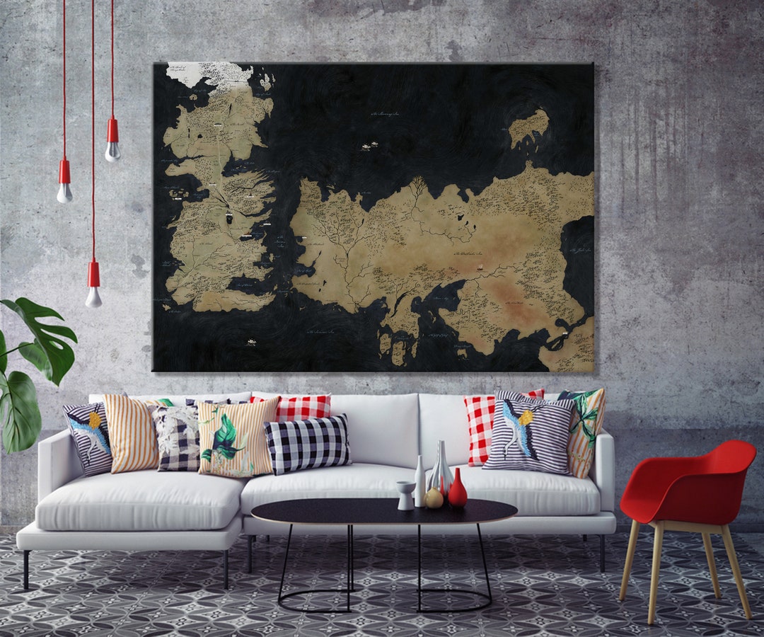 Iconic Movie Map Canvas Popular Canvas-sic-fi & Fantasy Canvasvintage ...