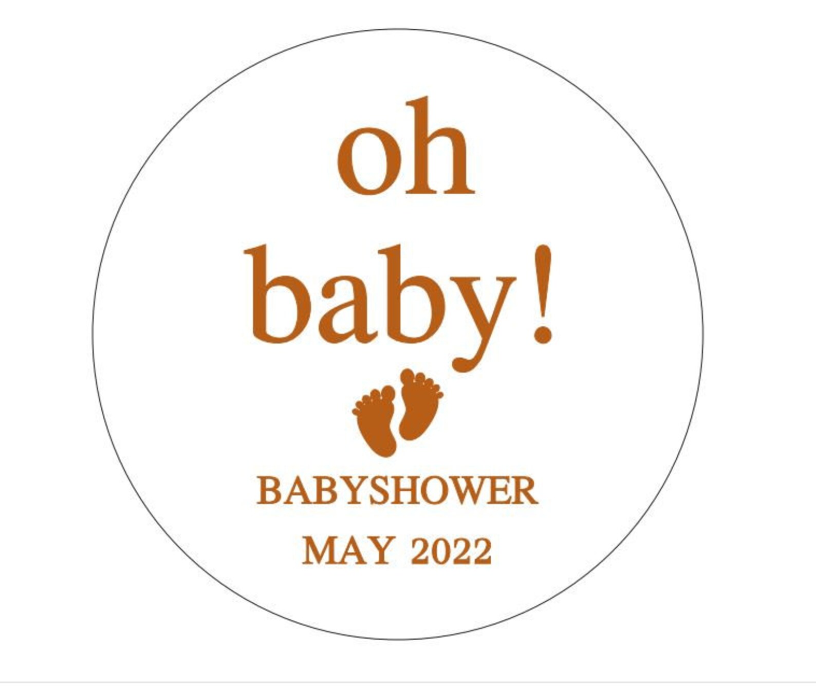 Baby Shower Acrylic Sign / OH BABY / Round Acrylic Baby Shower | Etsy